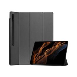 Wigento Tablet-Hülle Für Samsung Galaxy Tab S9 Ultra Hülle Tasche 3folt Wake UP Smart Cover