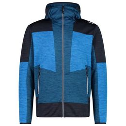 CMP - Jacket Fix Hood Melange Grid Tech - Fleecejacke Gr 46 blau