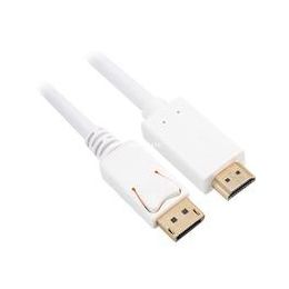 Sharkoon Adapterkabel Displayport 1.2 > HDMI 4K wei&szlig;, 3 Meter