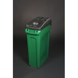 Rubbermaid Mülltrennsystem Rubbermaid Slim Jim®-Recyclingbehälter mit Belüftungskanälen