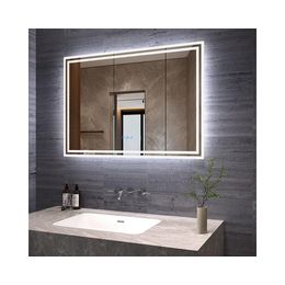 AQUABATOS Badspiegel Led Bad Spiegel Badspiegel mit Beleuchtung Badezimmerspiegel 100x70cm (Lichtspiegel Schminkspiegel Kosmetikspiegel Rasierspiegel Touch Sensor