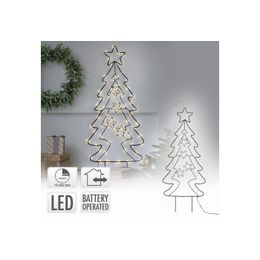 ECD Germany Weihnachtsfigur LED Gartenstecker Weihnachtsbaum Tanne LED Baum Weihnachten Dekoration