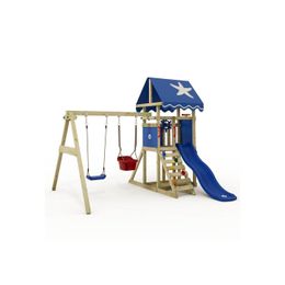 Wickey Klettergerüst Spielturm DinkyStar für Kleinkinder mit Rutsche und Kinderschaukel