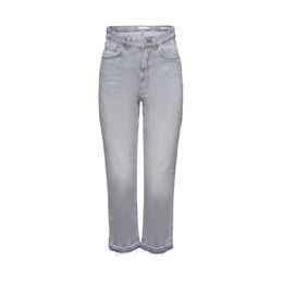 EDC by Esprit 7/8-Jeans Jeans mit hohem Bund und offenem Saum