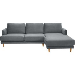 Tom Tailor HOME Ecksofa, mit Recamiere links oder rechts, Füße Eiche natur, grau