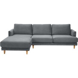 Tom Tailor HOME Ecksofa, mit Recamiere links oder rechts, Füße Eiche natur, grau