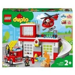 Lego Feuerwehrwache mit Hubschrauber