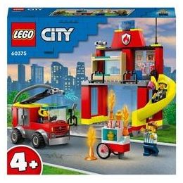 Lego Feuerwehrstation und Löschauto