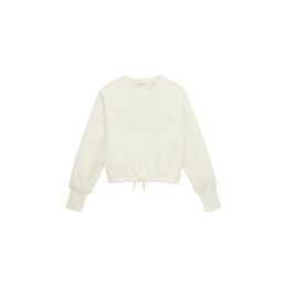 Tom Tailor Mädchen Cropped Sweatshirt, weiß, Uni, Gr. 152