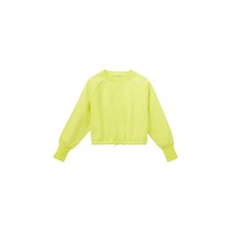 Tom Tailor Mädchen Cropped Sweatshirt, gelb, Uni, Gr. 164