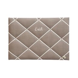 Personalisiertes Memoboard LEINEN latte (Farbe: creme)