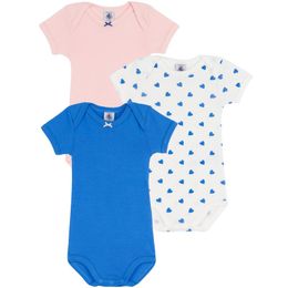 Petit Bateau - Kurzarmbody BELAMOUR 3er-Pack in multico, Gr.80