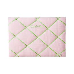 Personalisiertes Memoboard VICHY KARO rose (Farbe: dunkelgrün)