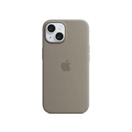Apple Silikon Case mit MagSafe, Backcover, Apple, iPhone 15, Tonbraun