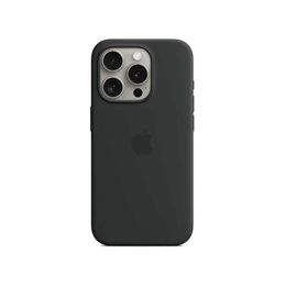 Apple Silikon Case mit MagSafe, Backcover, Apple, iPhone 15 Pro, Black