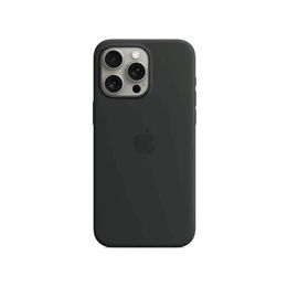 Apple Silikon Case mit MagSafe, Backcover, Apple, iPhone 15 Pro Max, Black