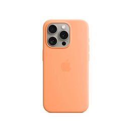 Apple Silikon Case mit MagSafe, Backcover, Apple, iPhone 15 Pro, Sorbet Orange