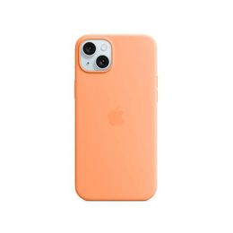 Apple Silikon Case mit MagSafe, Backcover, Apple, iPhone 15 Plus, Sorbet Orange