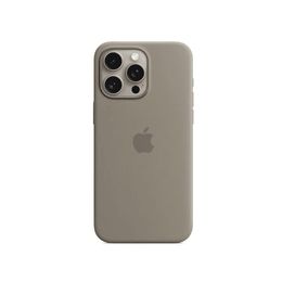 Apple Silikon Case mit MagSafe, Backcover, Apple, iPhone 15 Pro Max, Tonbraun
