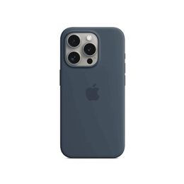 Apple Silikon Case mit MagSafe, Backcover, Apple, iPhone 15 Pro, Sturmblau