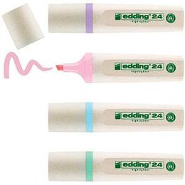 Edding Highlighter 24 EcoLine pastell Textmarker farbsortiert, 4 St.
