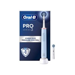 Oral-B Elektrische Zahnbürste Pro3 Blue + Extra Sensi Brush Head