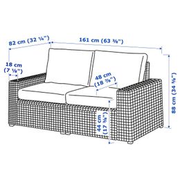 IKEA SOLLERÖN 2er-Sitzelement/außen