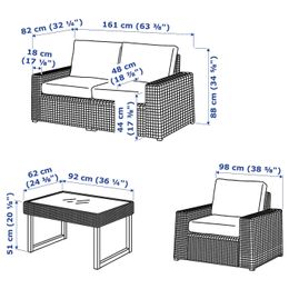 IKEA SOLLERÖN 4er-Sitzgruppe/außen
