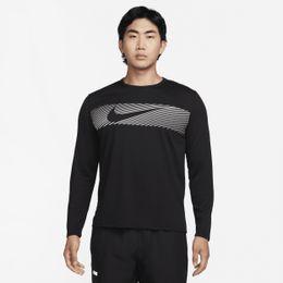 Nike Miler Flash Dri-FIT UV Lauf-Longsleeve für Herren - Schwarz