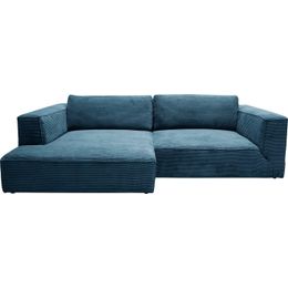 Tom Tailor HOME Ecksofa Big Cube Style, 2 Teile, mit cleanen Stegkissen, extra große Sitztiefe, Breite 270cm, blau