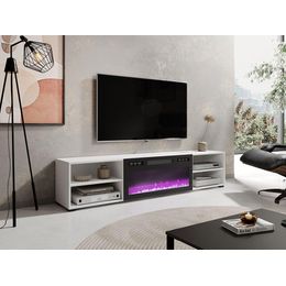 Mirjan24 TV-Schrank Polo 180 (mit Elektrische Kamin) Realistische LED-Flamme
