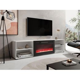 Mirjan24 TV-Schrank Polo 200 (mit Elektrische Kamin) Realistische LED-Flamme