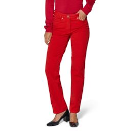 Madeleine Mode MADELEINE M-Jeans in gerader Form mit Logo-Stickerei Damen rot / rot