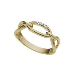 Firetti Diamantring Schmuck Geschenk Gold 333 Damenring Goldring Kettenglied, mit Brillanten, gelb|goldfarben|weiß