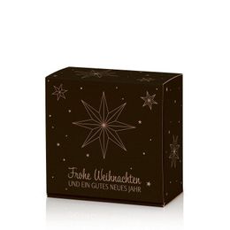25 x Geschenkbox "Weihnachtssterne" 200 x 200 x 100 mm