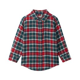 Hatley - Langarm-Hemd CELEBRATION PLAID in blau/rot, Gr.104