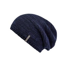Chillouts Beanie Keith Hat Strickmütze im Oversize-Look, meliert, gefüttert, blau