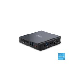 CSL Narrow Box Ultra HD Compact v5 Mini-PC (Intel® Celeron N5100, Intel® UHD Graphics, 4 GB RAM, 256 GB SSD, passiver CPU-Kühler), schwarz