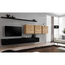 JVmoebel Wohnzimmer-Set Komplett Set 7tlg TV-Ständer Sideboard Wohnzimmermöbel Modern