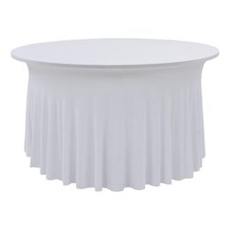Hussen-Set 2 Stück Stretch-Tischdecken mit Rand Weiß 150x74 cm