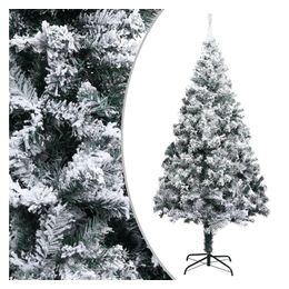 furnicato Künstlicher Weihnachtsbaum Beschneit Grün 300 cm PVC