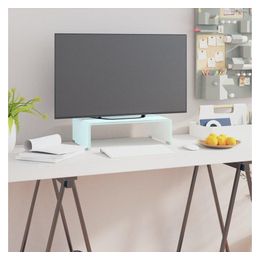 furnicato TV-Schrank TV-Aufsatz/Monitorerhöhung Glas Grün 40x25x11 cm