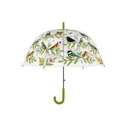 Rivanto Stockregenschirm, Regenschirm mit Motiv Vögel transparent