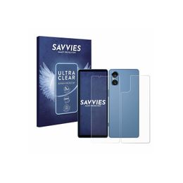 Savvies Schutzfolie für Sony Xperia 5 V (Display+Rückseite)