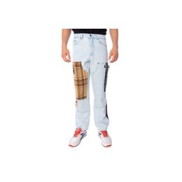 Karl Kani Slim-fit-Jeans Karl Kani Retro Patchwork Carpente Jeans Herren Hose bleach blue