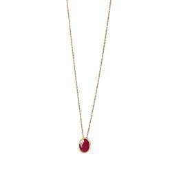 Vivance Kette mit Anhänger »585/- Gelbgold glanz oval Rubin« gelb 46cm Schönes Collier aus 585/- Gelbgold glanz