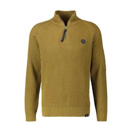 Lerros Strickpullover »Troyer, Fishermanstyle« DRIED TOBACCO L L Klassisches Fisherman-Design