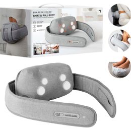 Sharper Image Shiatsu-Massagegürtel Multifunktionales Ganzkörper Massagegerät, mit Timer-Funktion & individuell einstellbarer Geschwindigkeit, grau