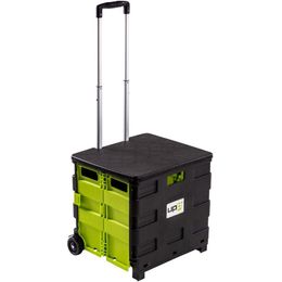 UPP Transporttrolley Shopping Cart, 50 l, mit Deckel, grün|schwarz