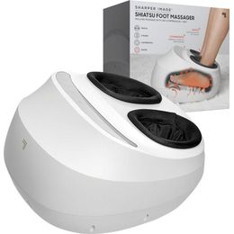 Sharper Image Shiatsu-Fußmassagegerät mit Luftkompression, Massagerolle, Fußmassage, mit Timer- & Wärmefunktion, weiß